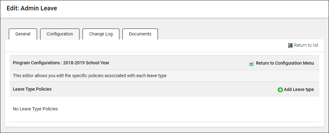 HR Add Leave Policies
